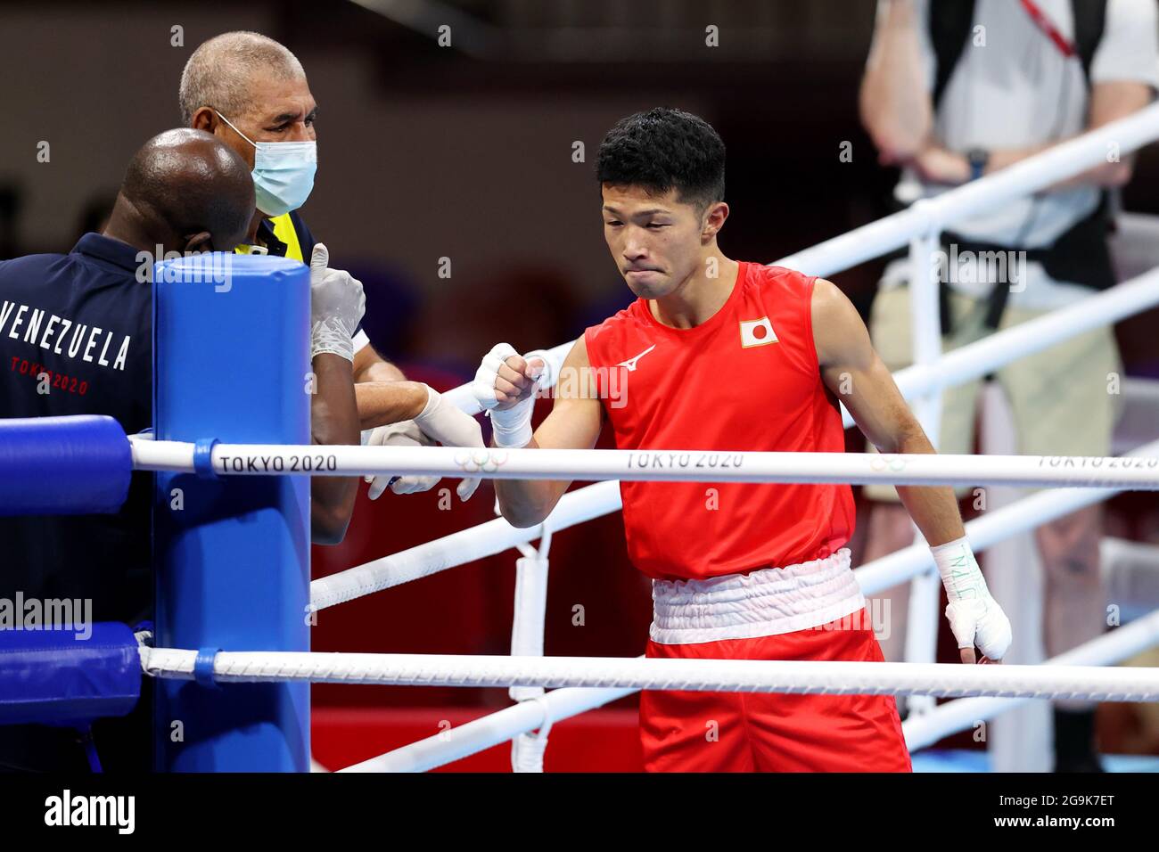 Tokyo, Japan. 26th July, 2021. Ryomei Tanaka (JPN) Boxing : Men's Fly ...