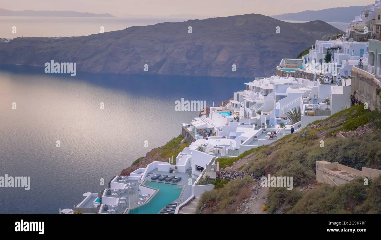 Beautiful view of fabulous picturesque village of Oia , Santorini ...
