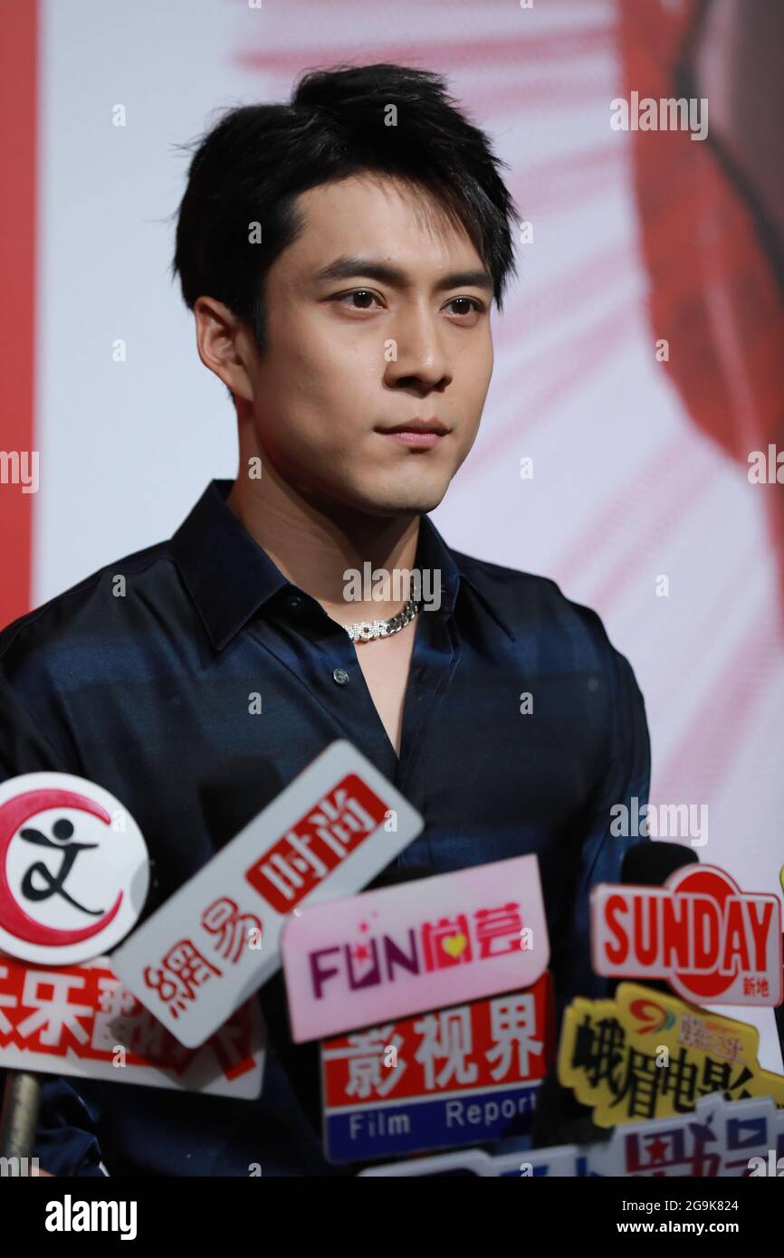 Chinese actor Han Dongjun attends an exhibition of Dior in Chengdu City, southwest China's ...