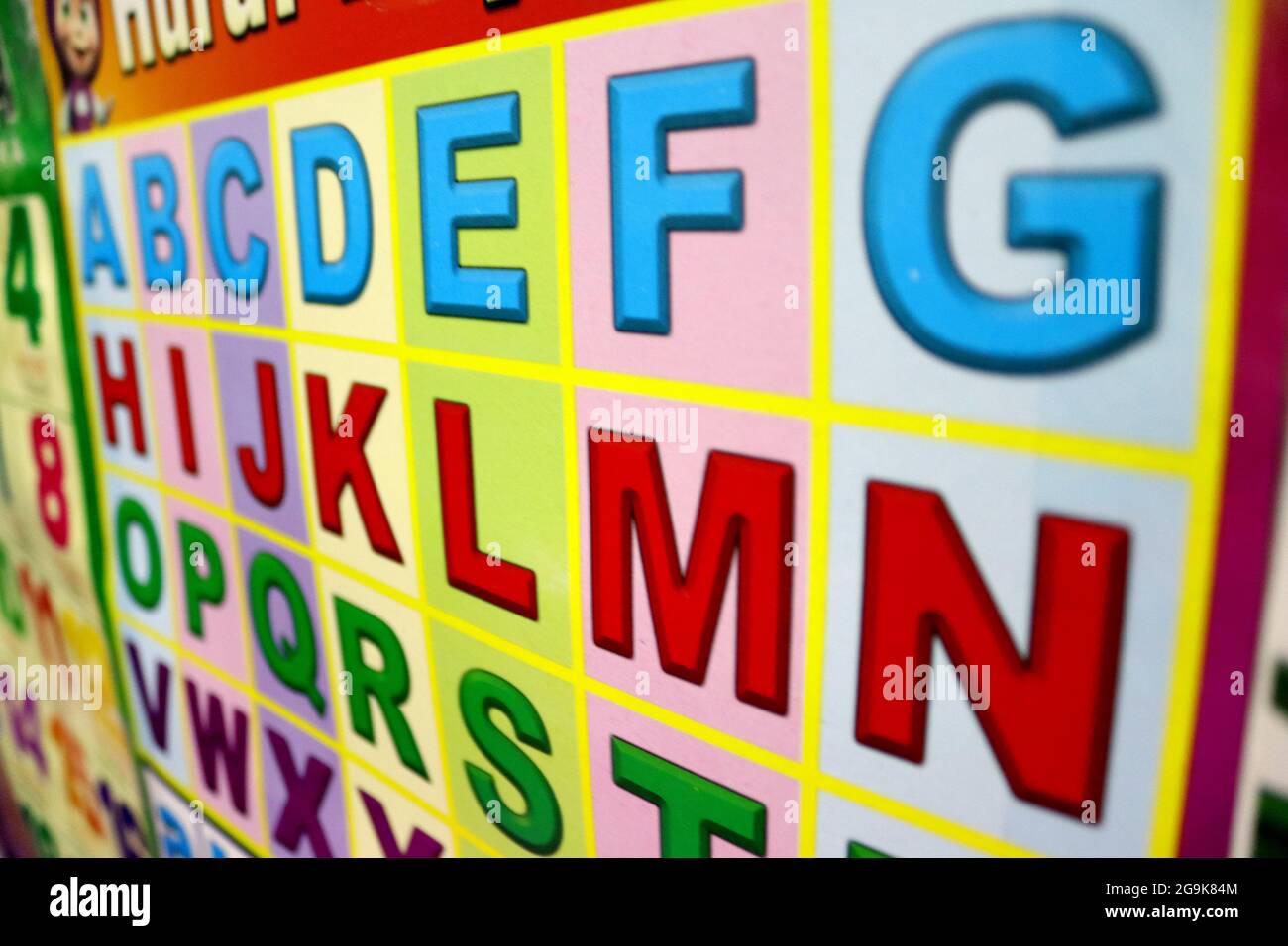 Image of colorful alphabet poster for kids learning in fun way Stock ...