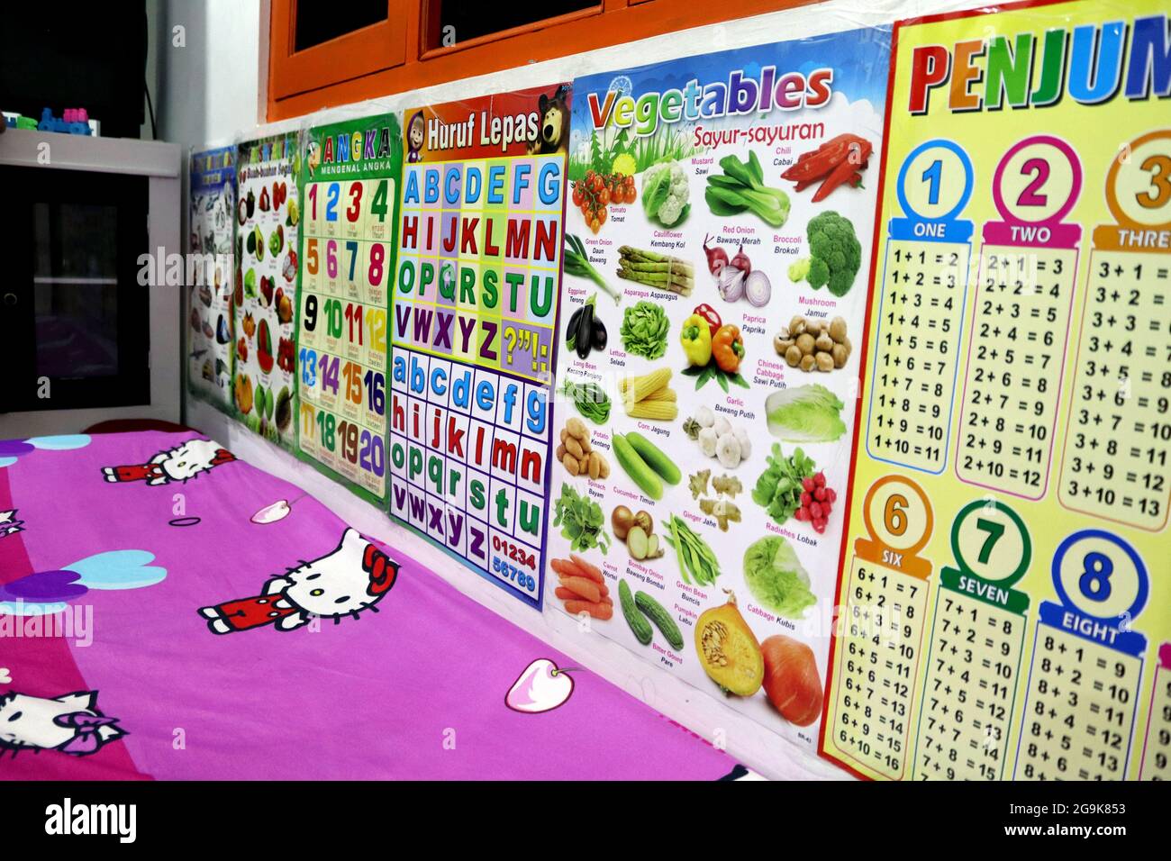 Image of colorful Vegetable poster, number poster, alphabet poster ...