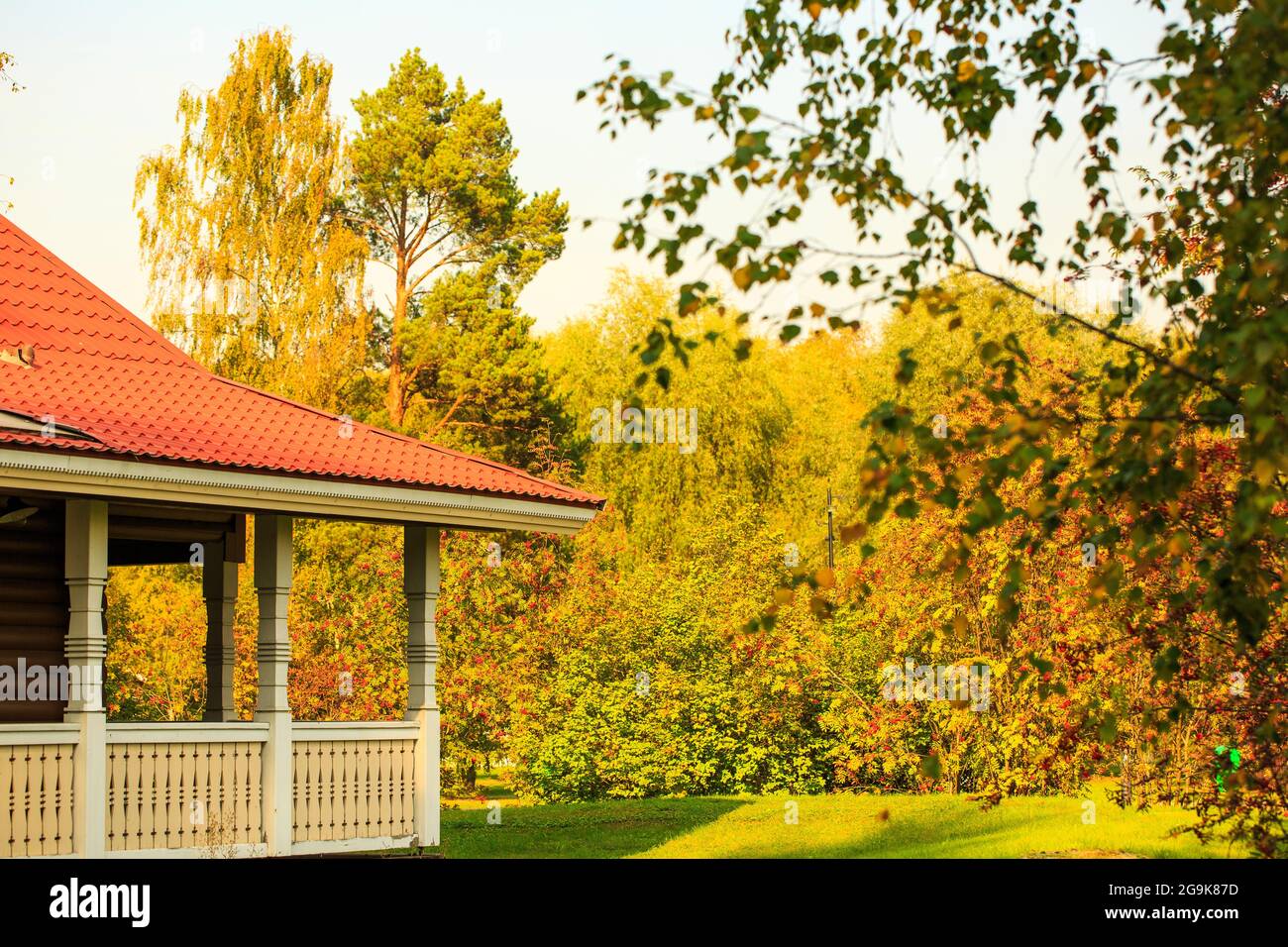 Summer veranda made of wood hi-res stock photography and images - Alamy