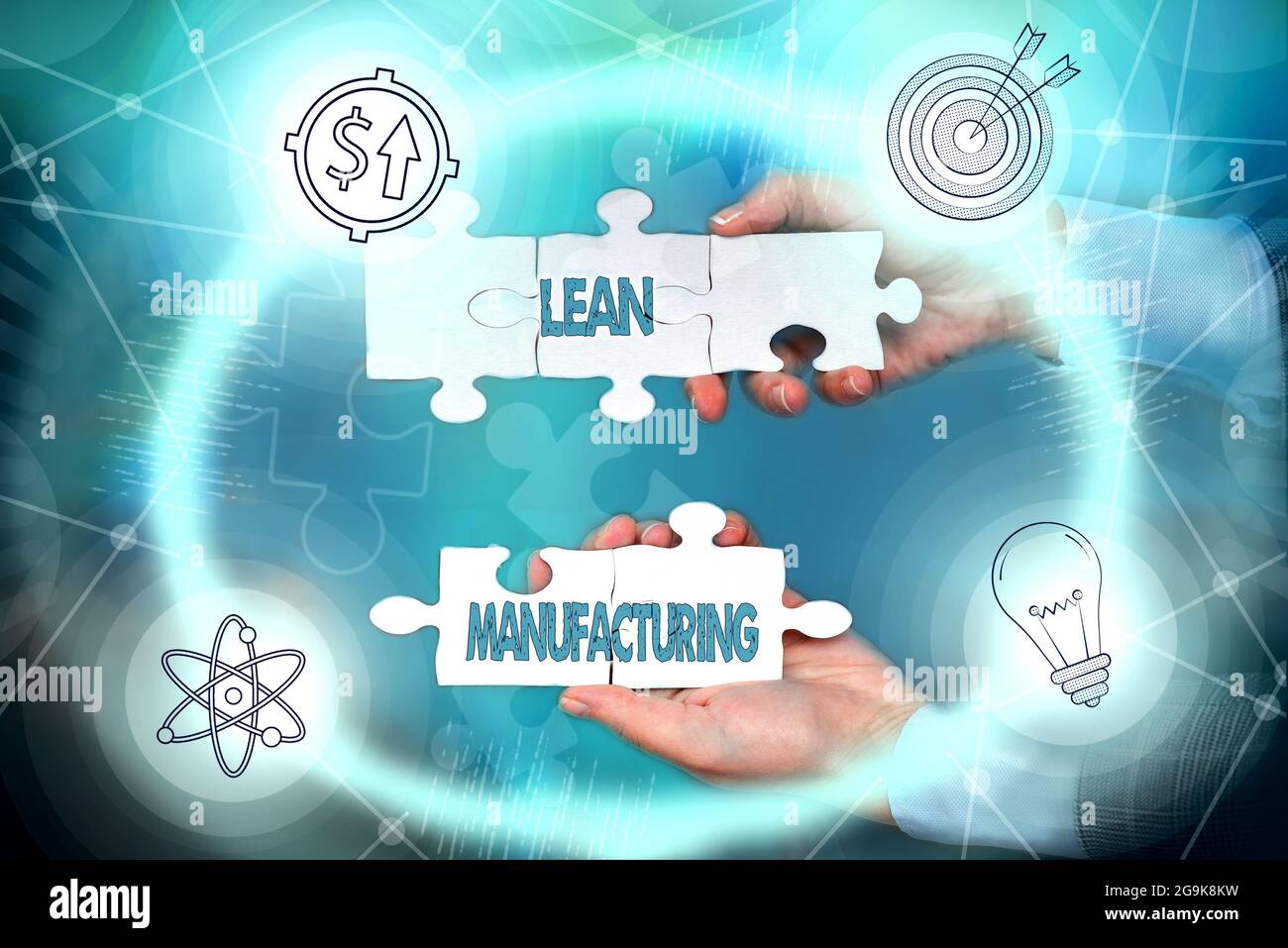 Sign displaying Lean Manufacturing. Word for focus on minimizing waste ...