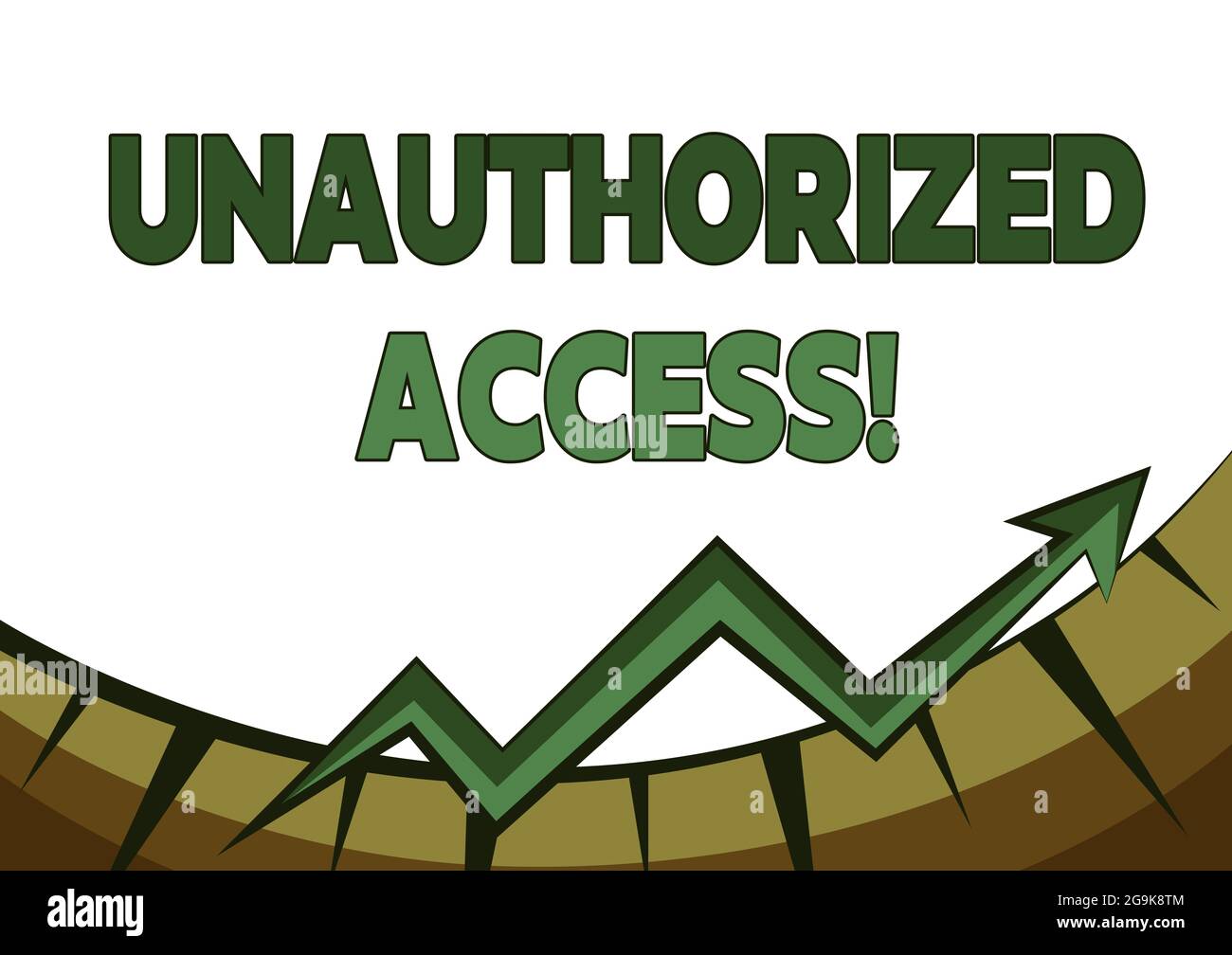 Conceptual caption Unauthorized Access. Business showcase use of a ...