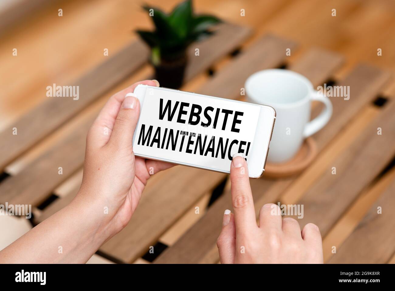 Writing displaying text Website Maintenance. Business idea act of ...