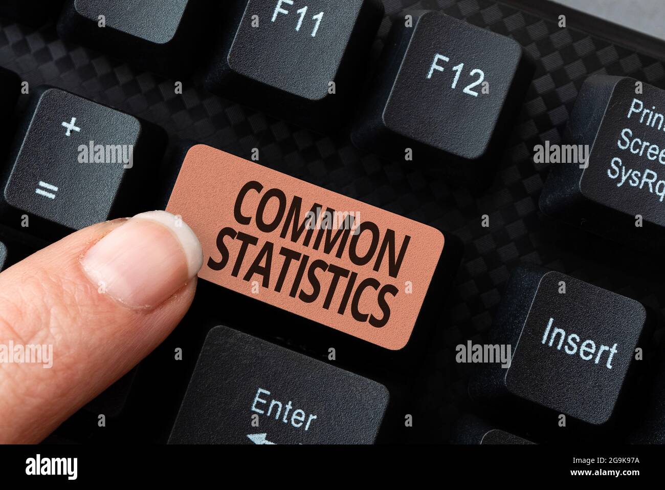 Inspiration showing sign Common Statistics. Concept meaning used to ...