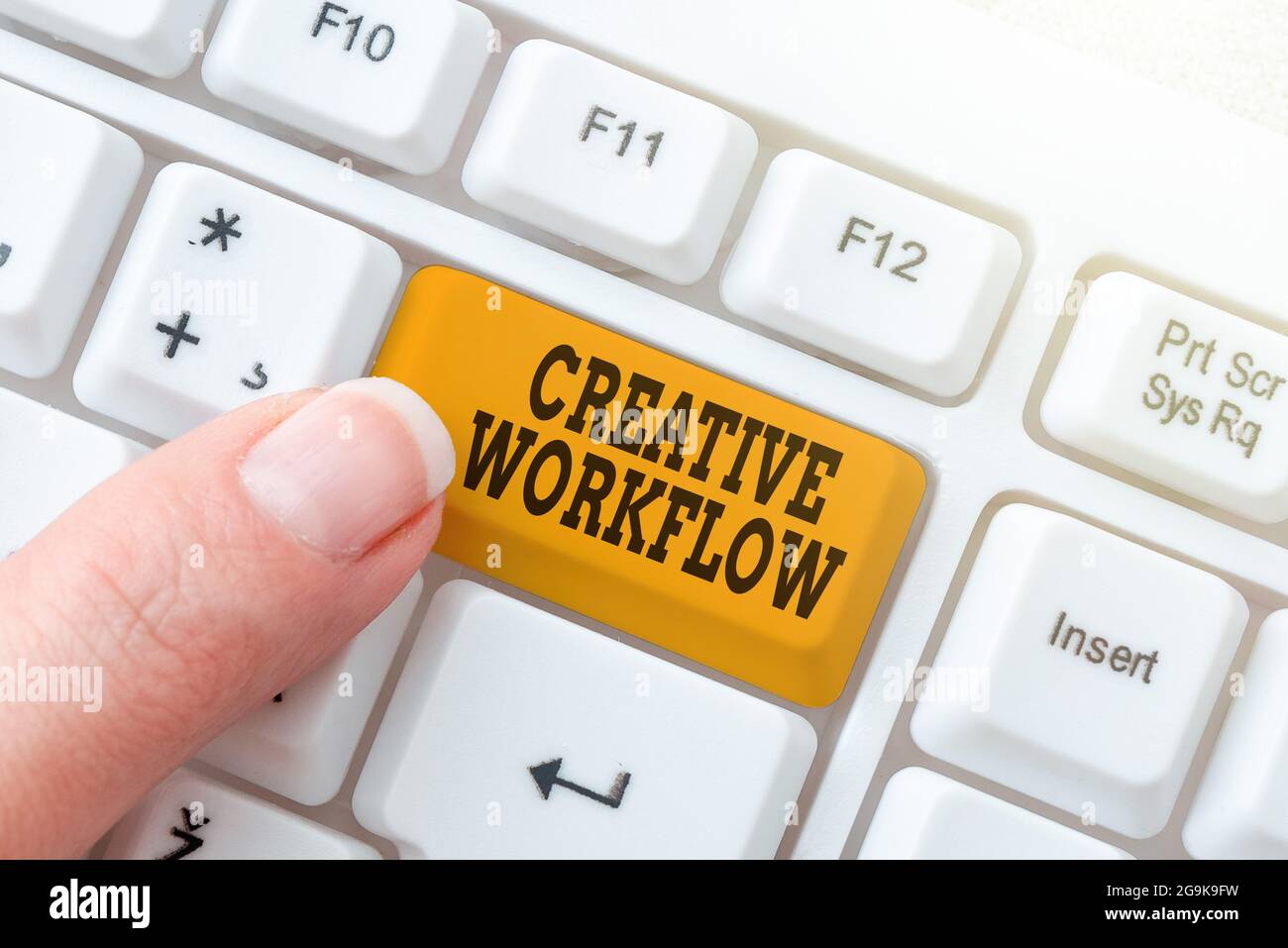 Writing displaying text Creative Workflow. Word for the process ...