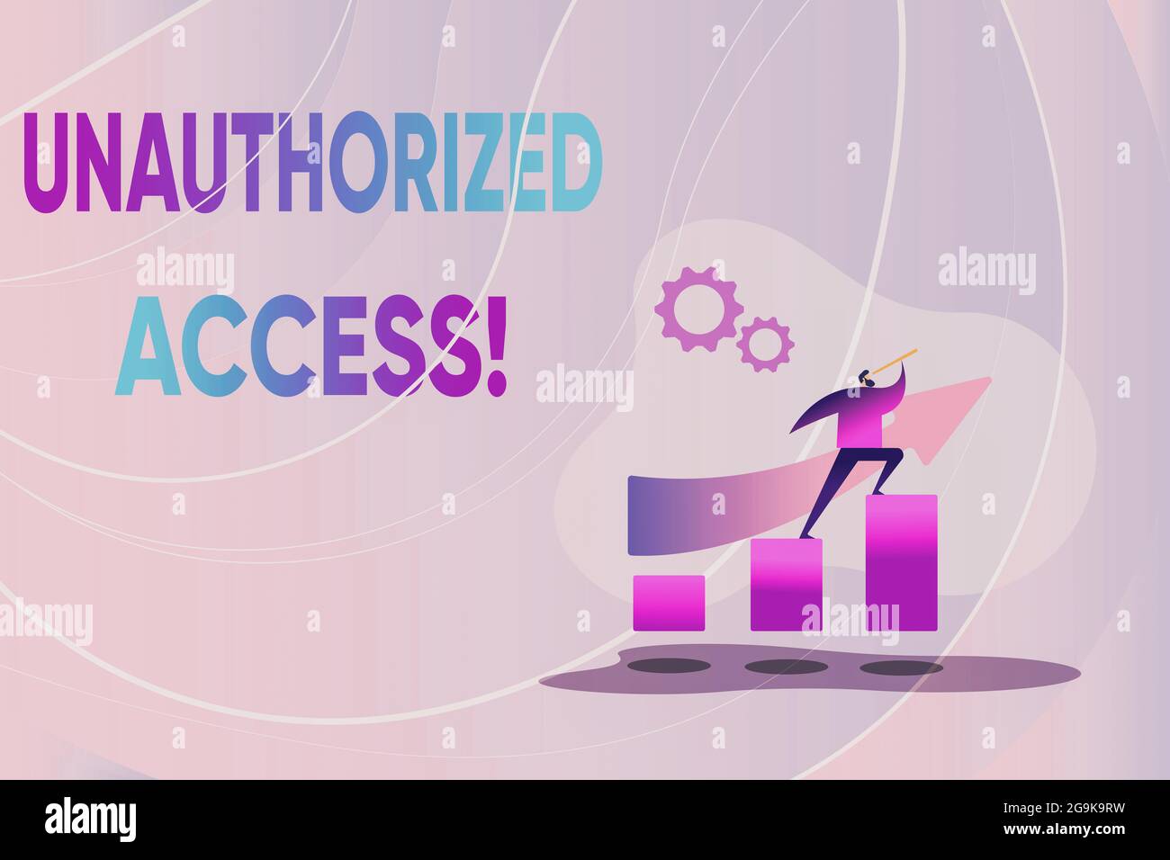 Conceptual caption Unauthorized Access. Business idea use of a computer ...