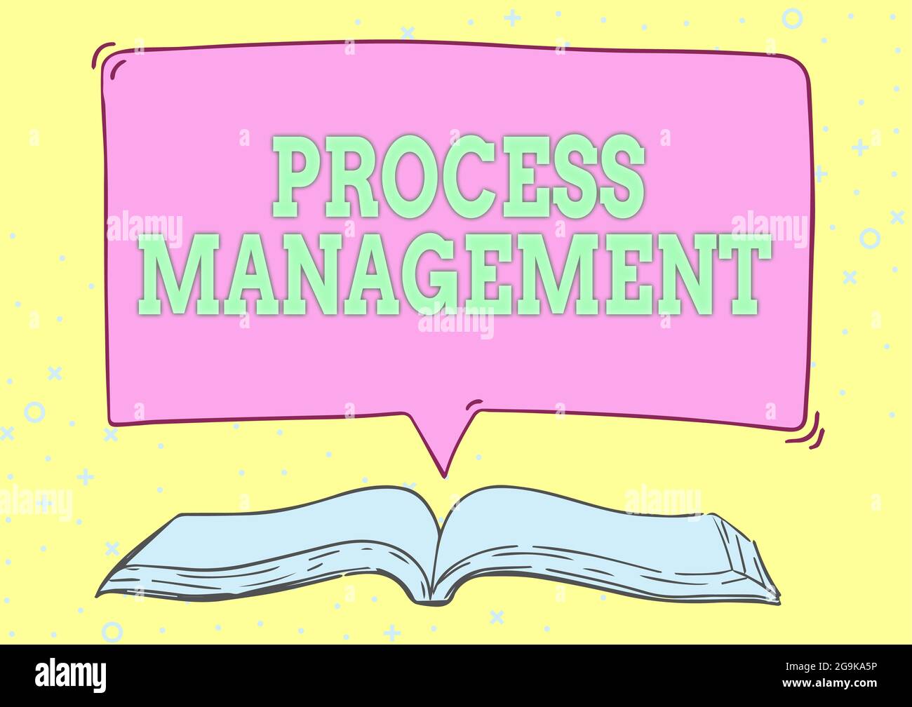 Text Caption Presenting Process Management Business Showcase Aligning Processes With An
