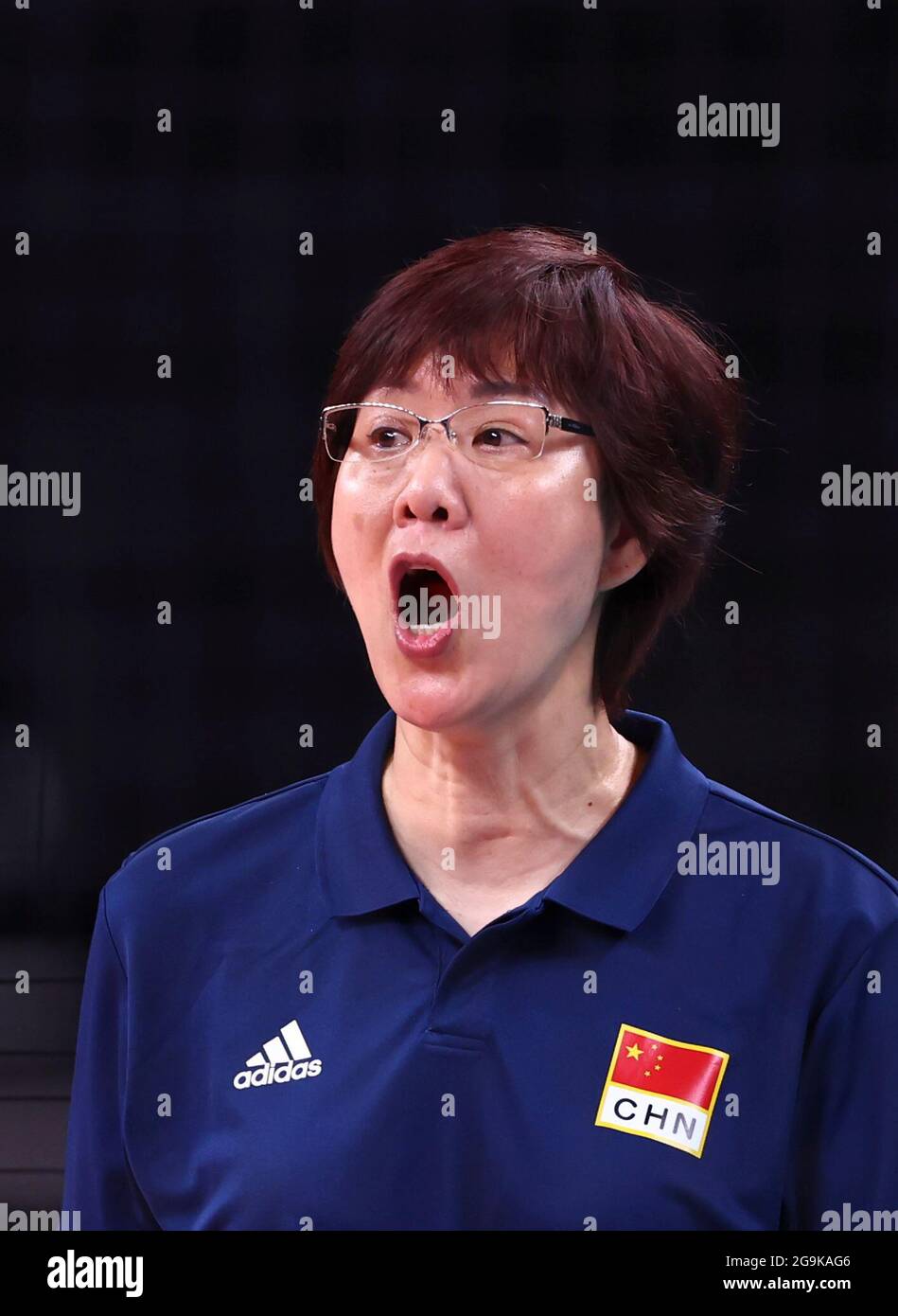 Tokyo, Japan. 27th July, 2021. Lang Ping, head coach of China's women's ...
