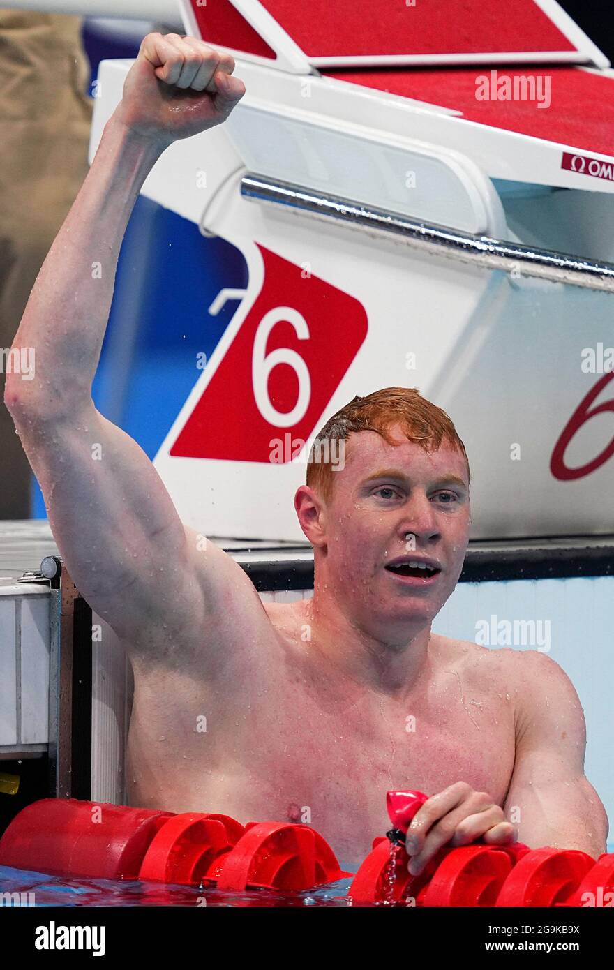 Tokyo, Japan. 27th July, 2021. Tom Dean of Great Britain celebrates ...