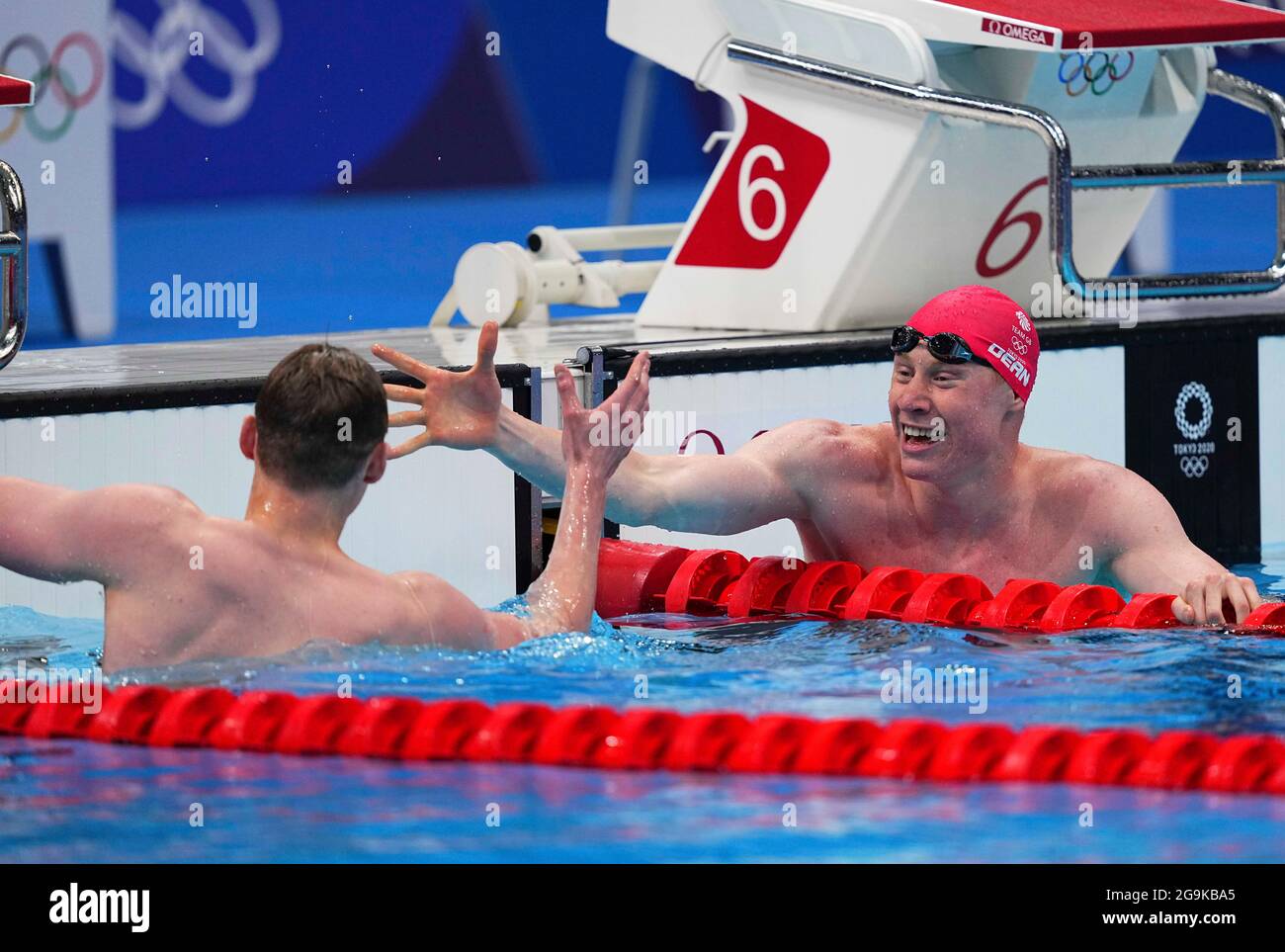 Tokyo, Japan. 27th July, 2021. Tom Dean (R) of Great Britain celebrates ...