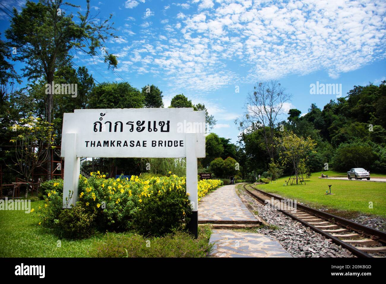 Stone tag label information tham krasae cave for thai people and ...