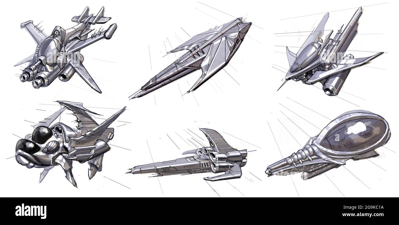 Science Fiction Spacecraft Drawing
