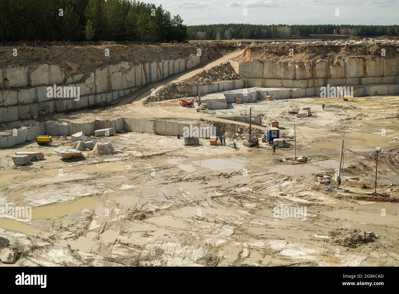 Dirty area where large contemporary blocks of houses is planned to be ...