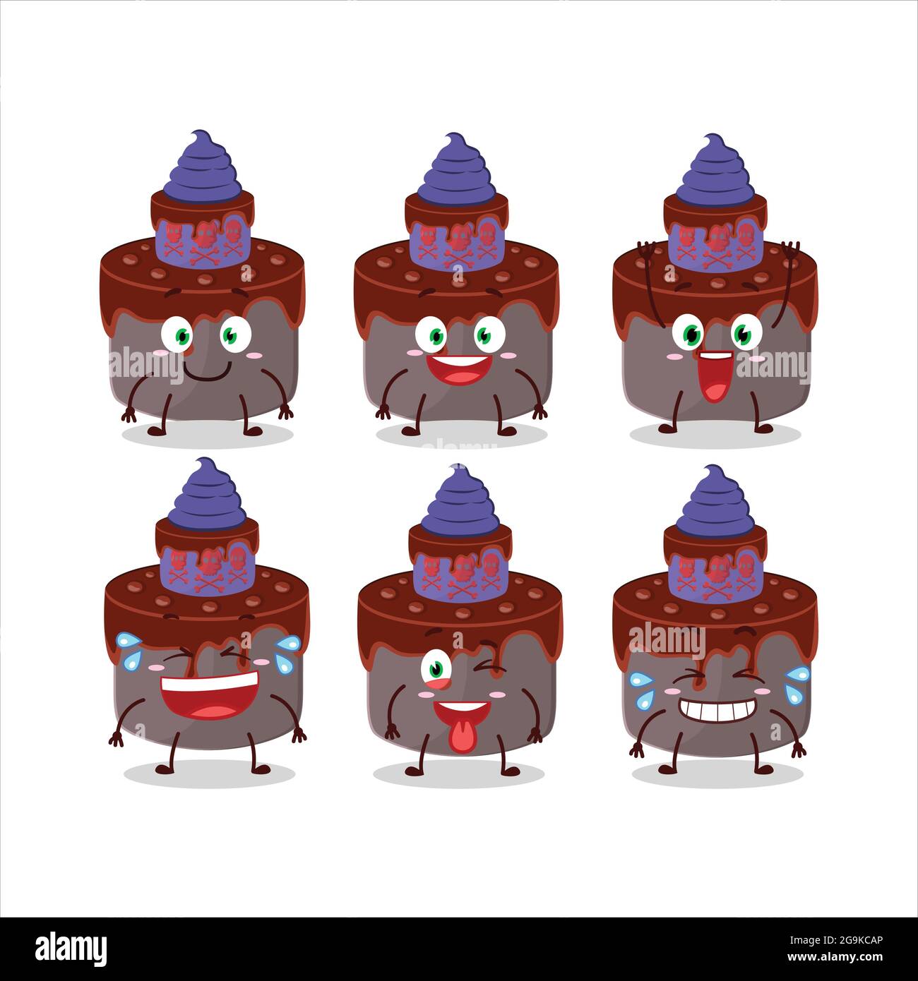 Cartoon character of tart halloween with smile expression. Vector ...