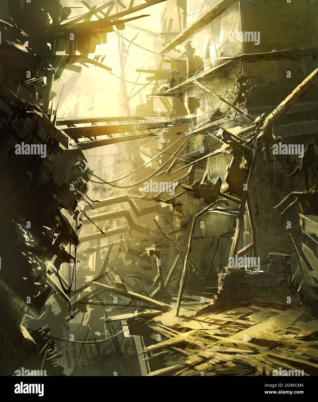 Destroyed City Art