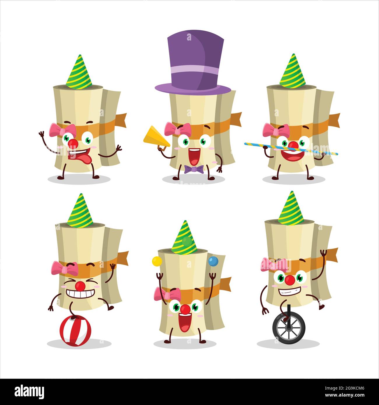 Cartoon character of treasure paper with various circus shows. Vector ...