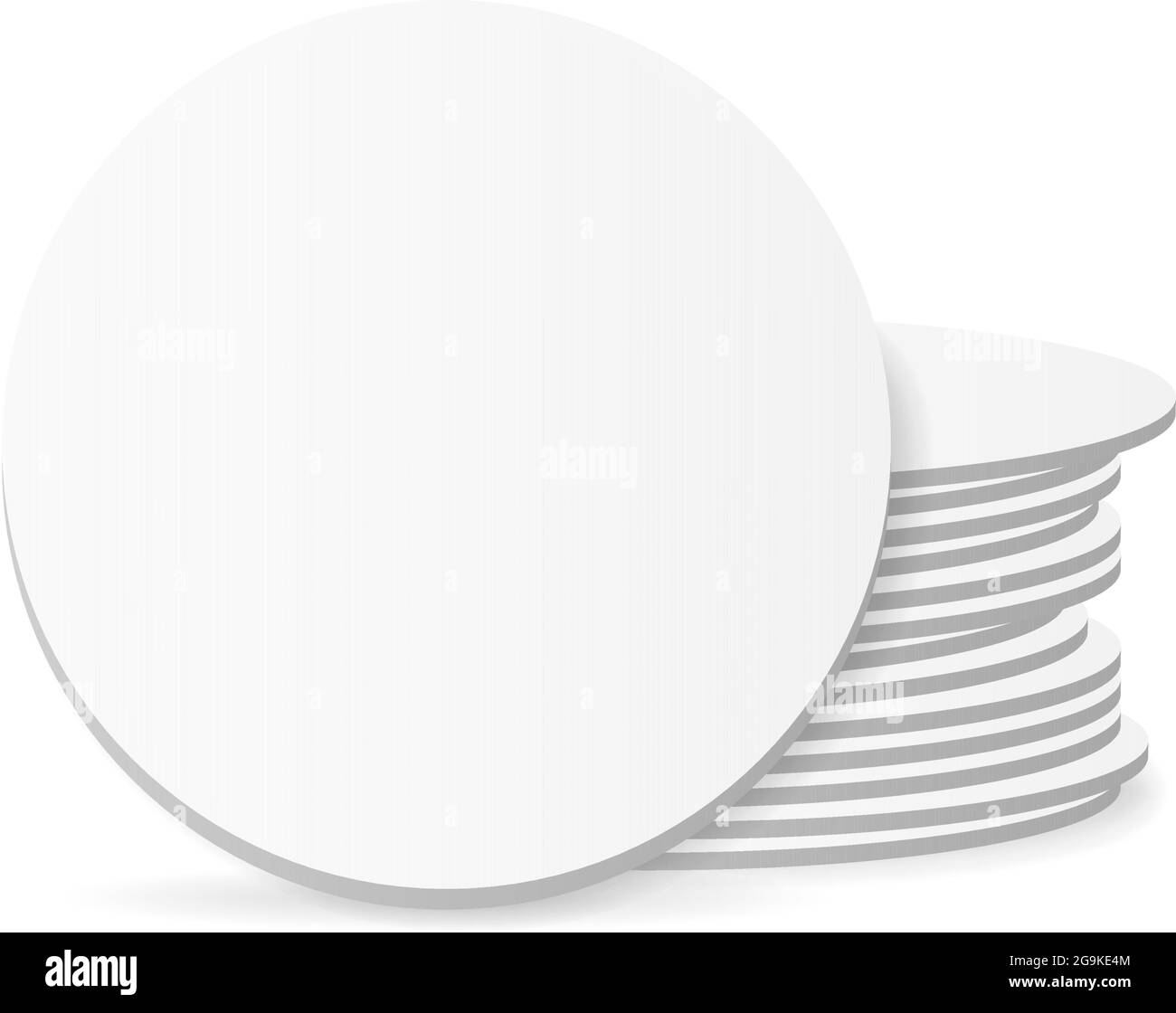 Round beer coasters isolated on white background. Branding template ...