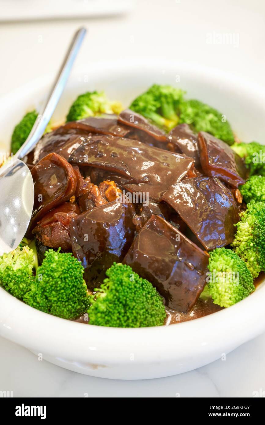 A delicious Chinese dish, braised turtle Stock Photo - Alamy