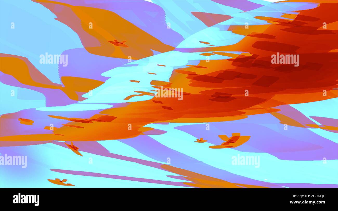 digital illustration of various abstract shape nature science fiction ...