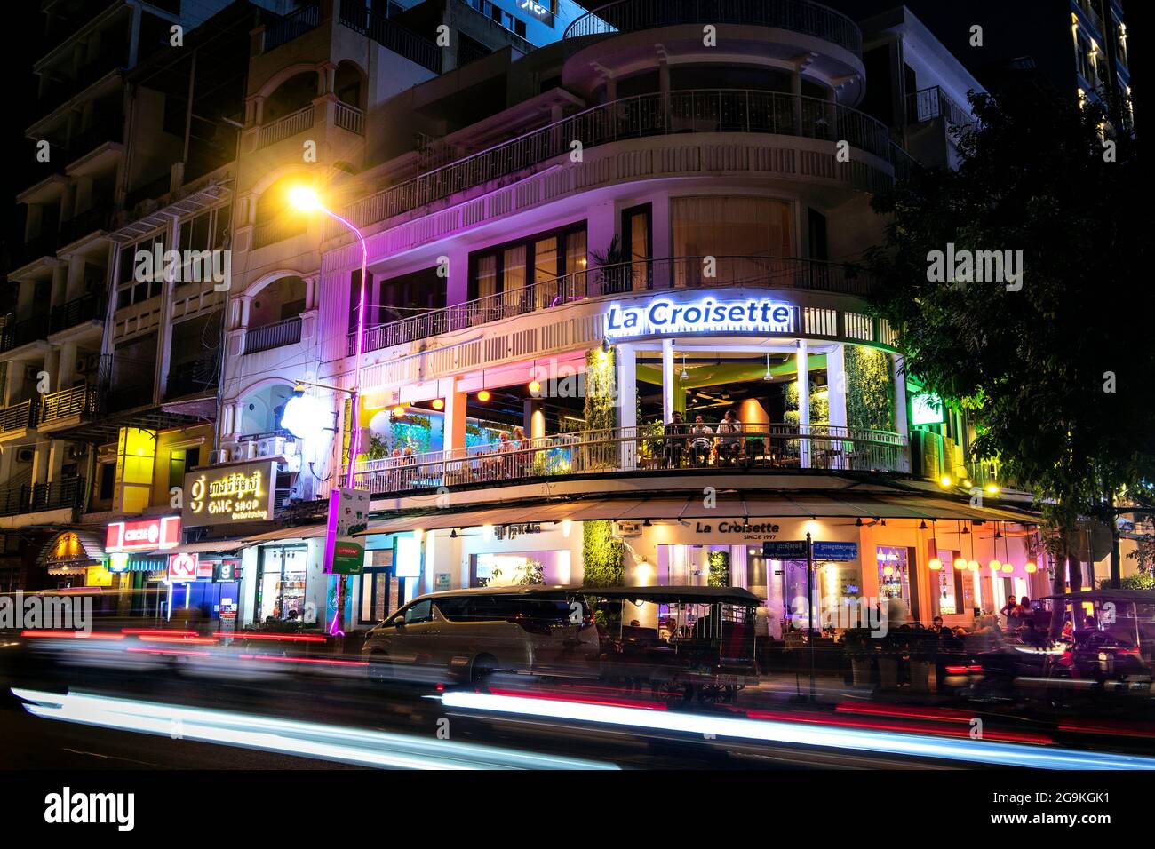 famous restaurant in downtown phnom penh riverside district street at ...
