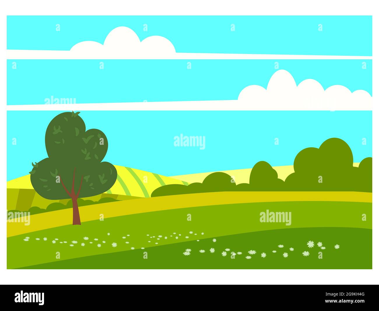 Hedge sky sun green Stock Vector Images - Alamy