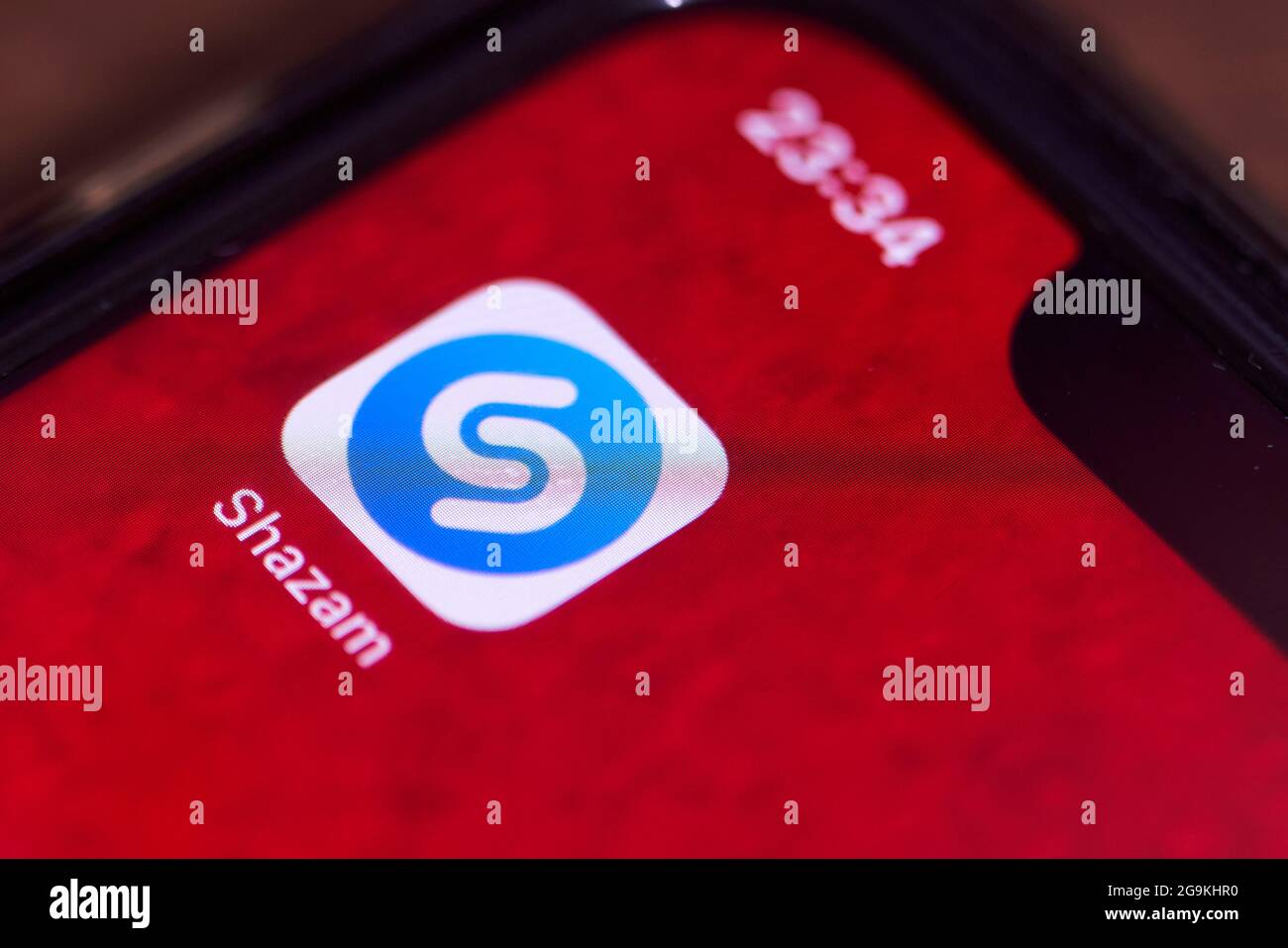 Tashkent, Uzbekistan - 15 July, 2021: Shazam mobile application on ...