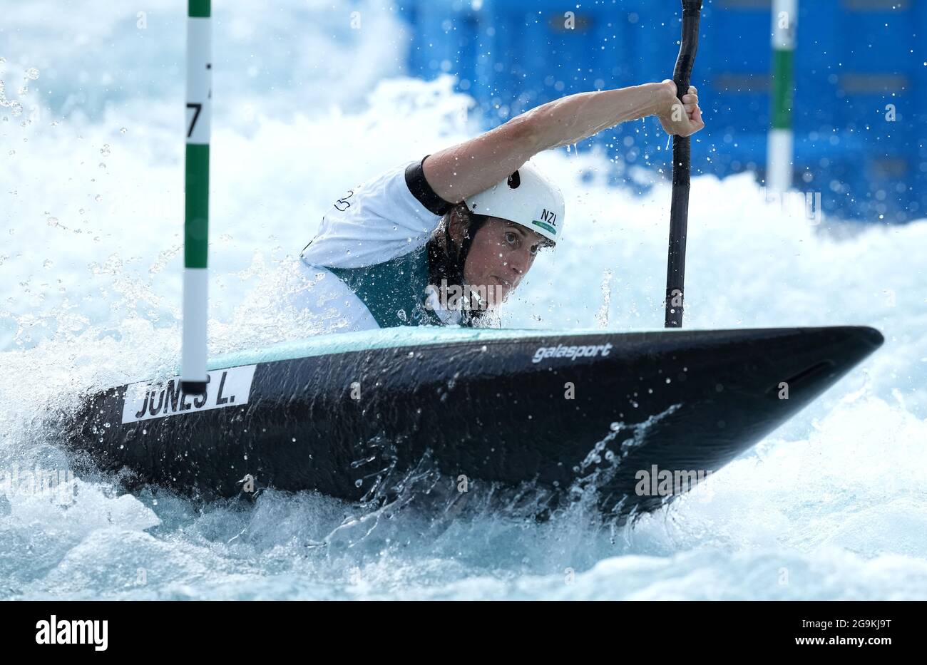 New Zealand's Luuka Jones during the Women's Kayak Semi-Final at the ...