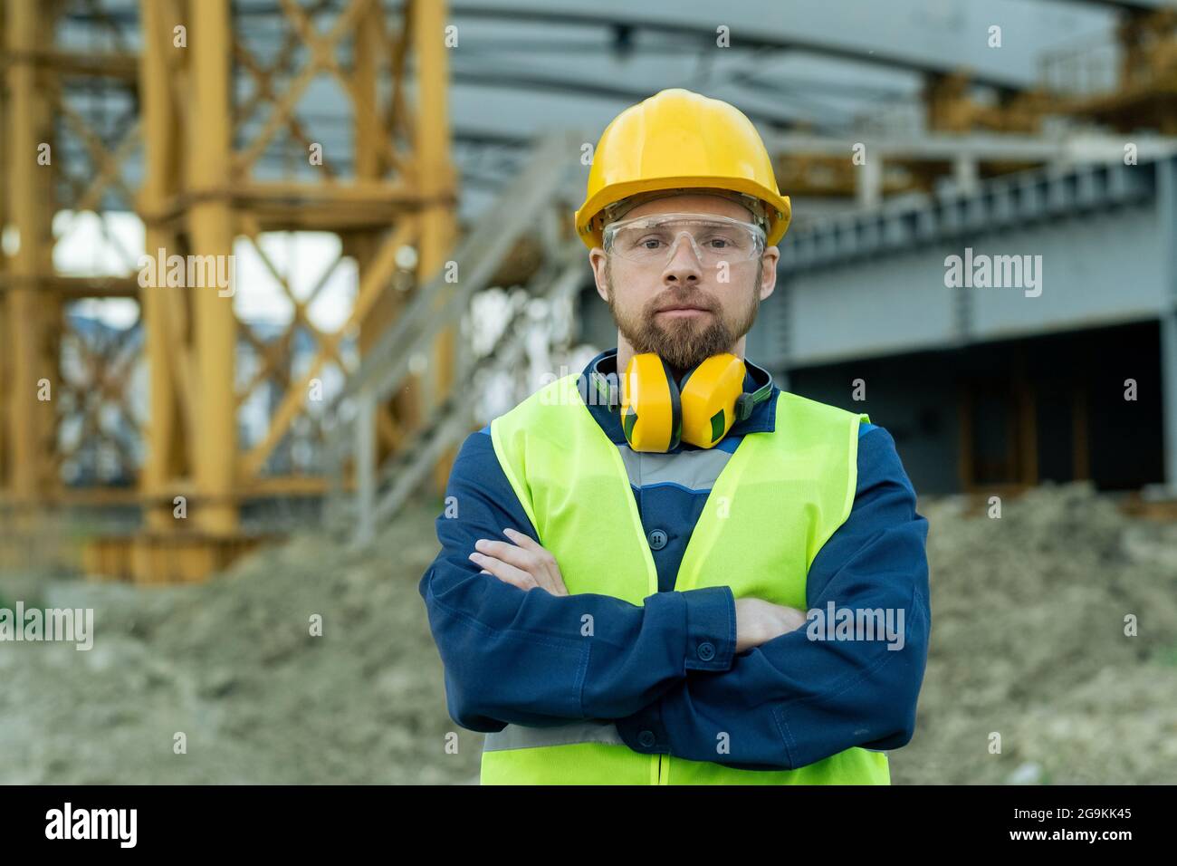 Construction arms crossed on construction hi-res stock photography and ...