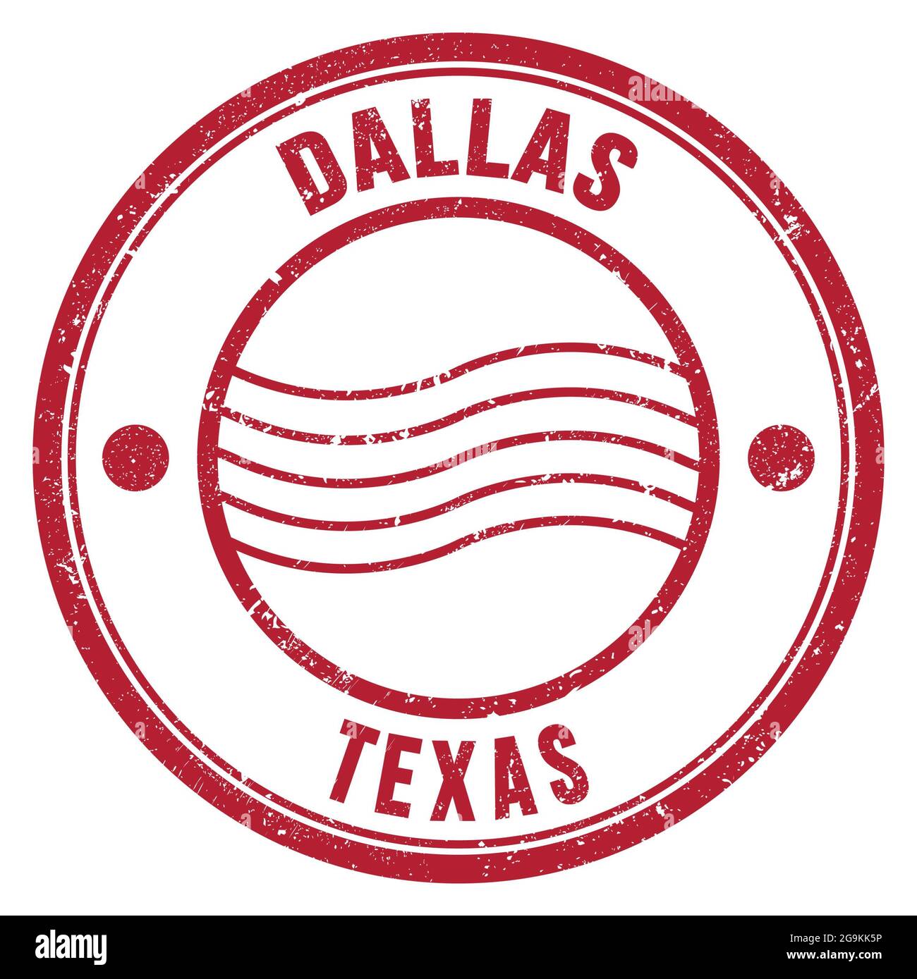 DALLAS - TEXAS, words written on red round postal stamp Stock Photo - Alamy