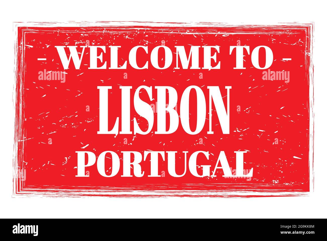 Welcome lisbon stamp hi-res stock photography and images - Alamy