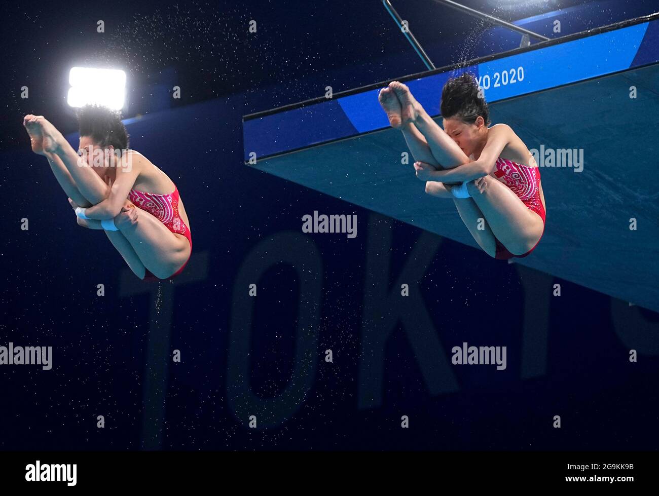 Tokyo, Japan. 27th July, 2021. Chen Yuxi and Zhang Jiaqi of China ...