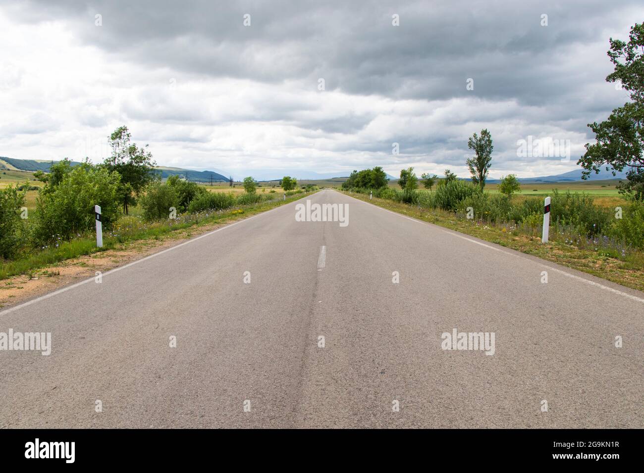 Highway and road landscape and view in Georgia, travel photo Stock ...