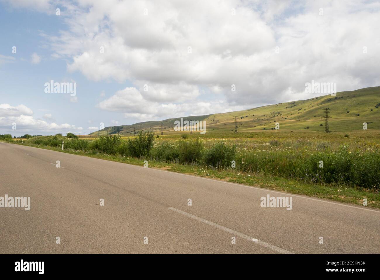 Highway and road landscape and view in Georgia, travel photo Stock ...