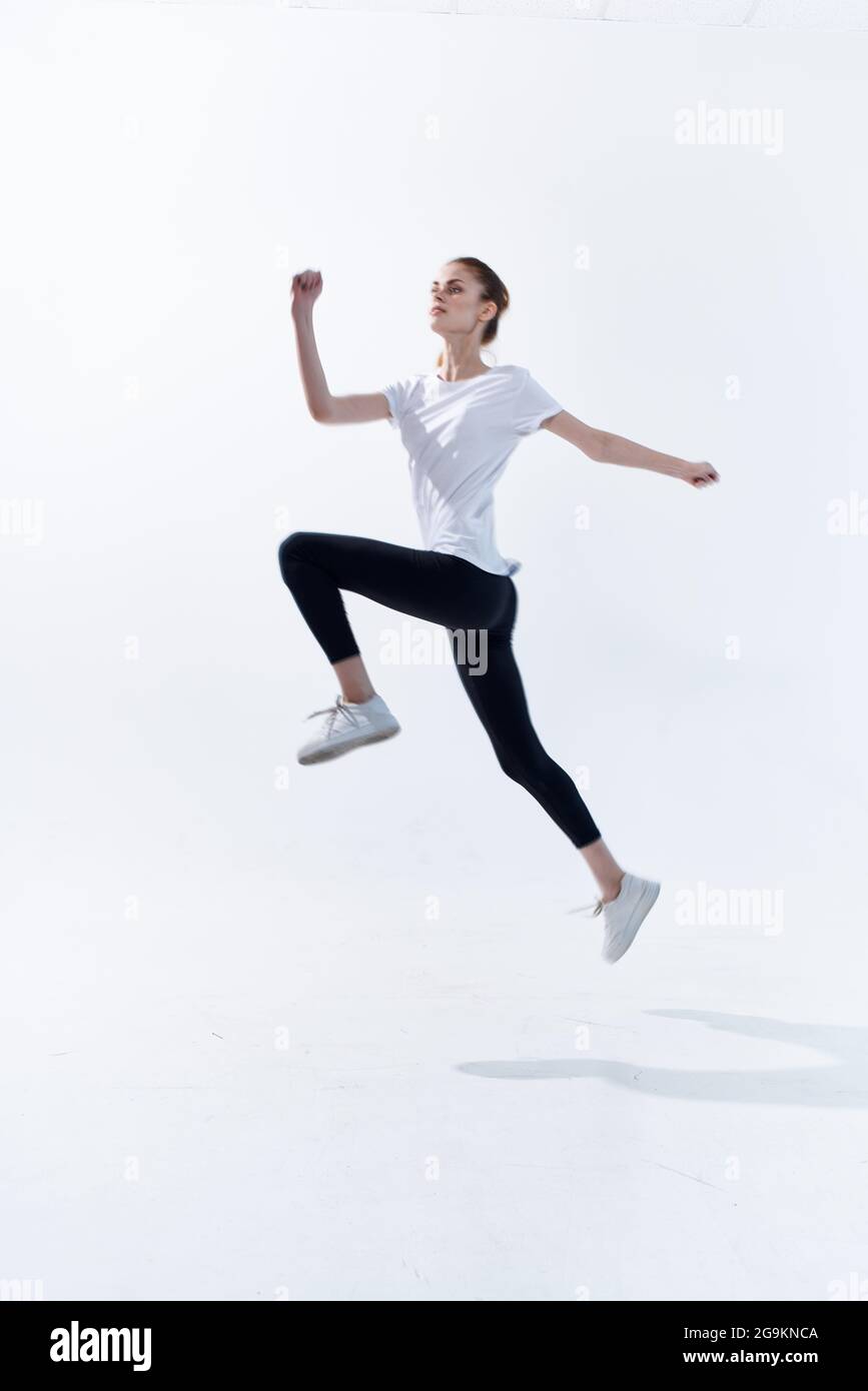 woman in sports uniform caps workout cardio exercise Stock Photo - Alamy