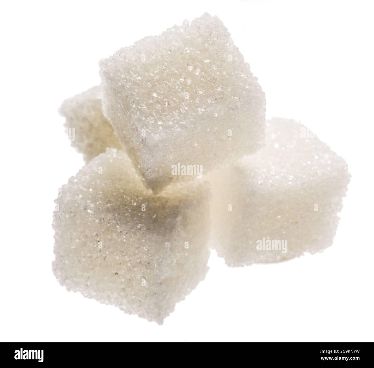 White sugar cubes on white background. Macro picture Stock Photo - Alamy