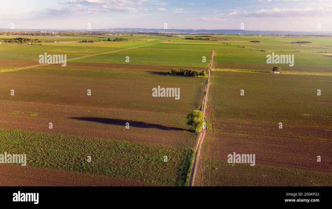 Aerial view low over field hi-res stock photography and images - Alamy