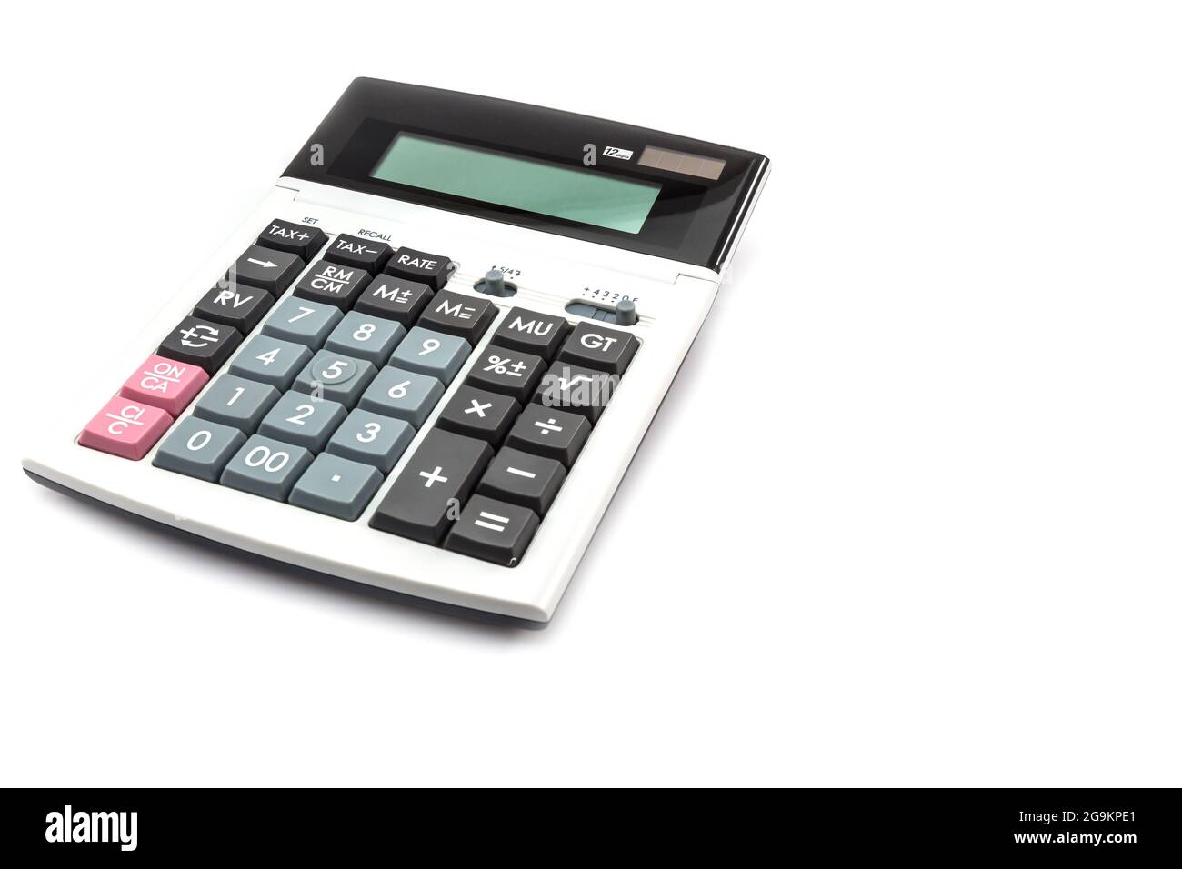 Calculator isolate on a white background Stock Photo - Alamy