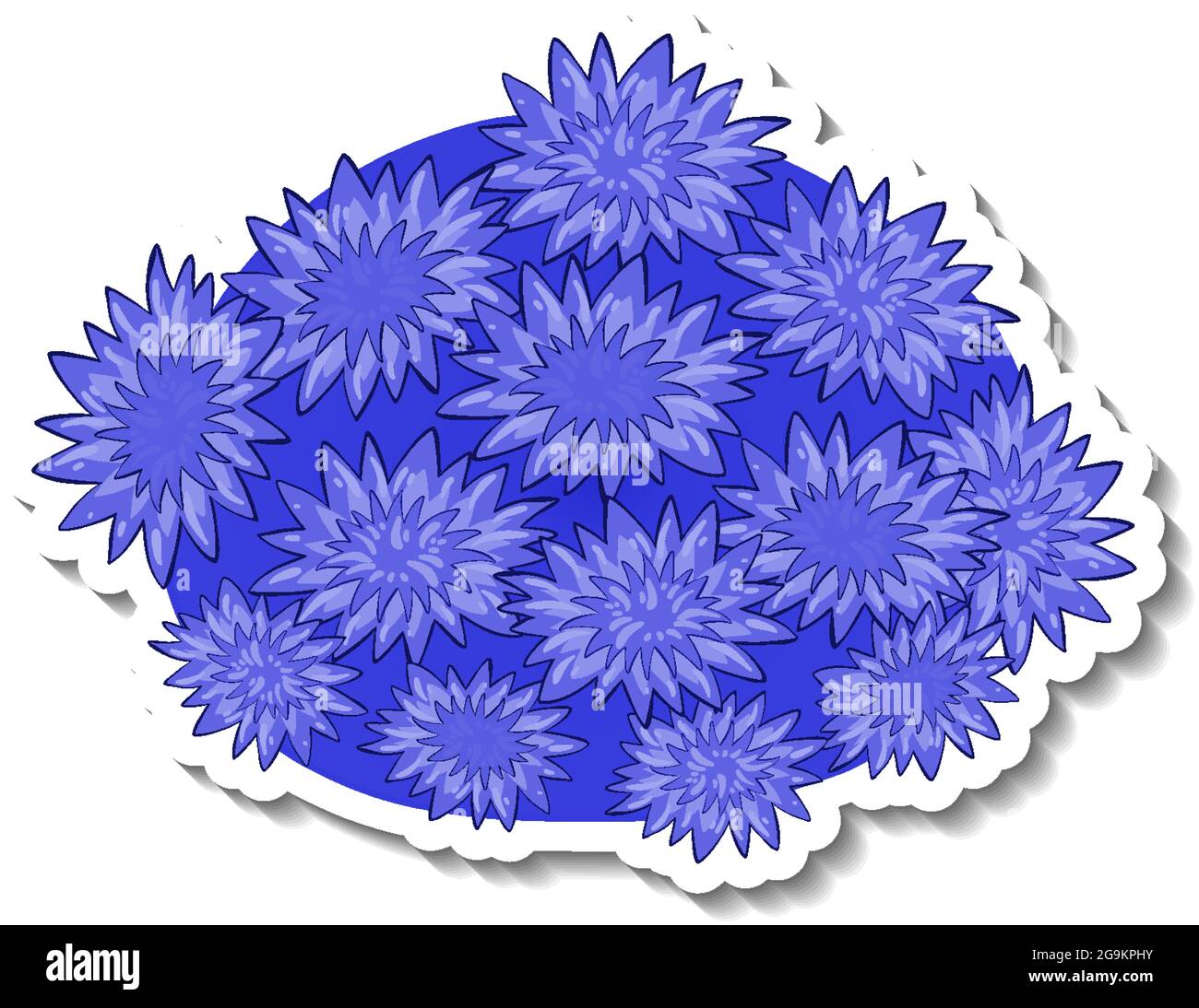 A sticker template with Coral sea element isolated illustration Stock ...