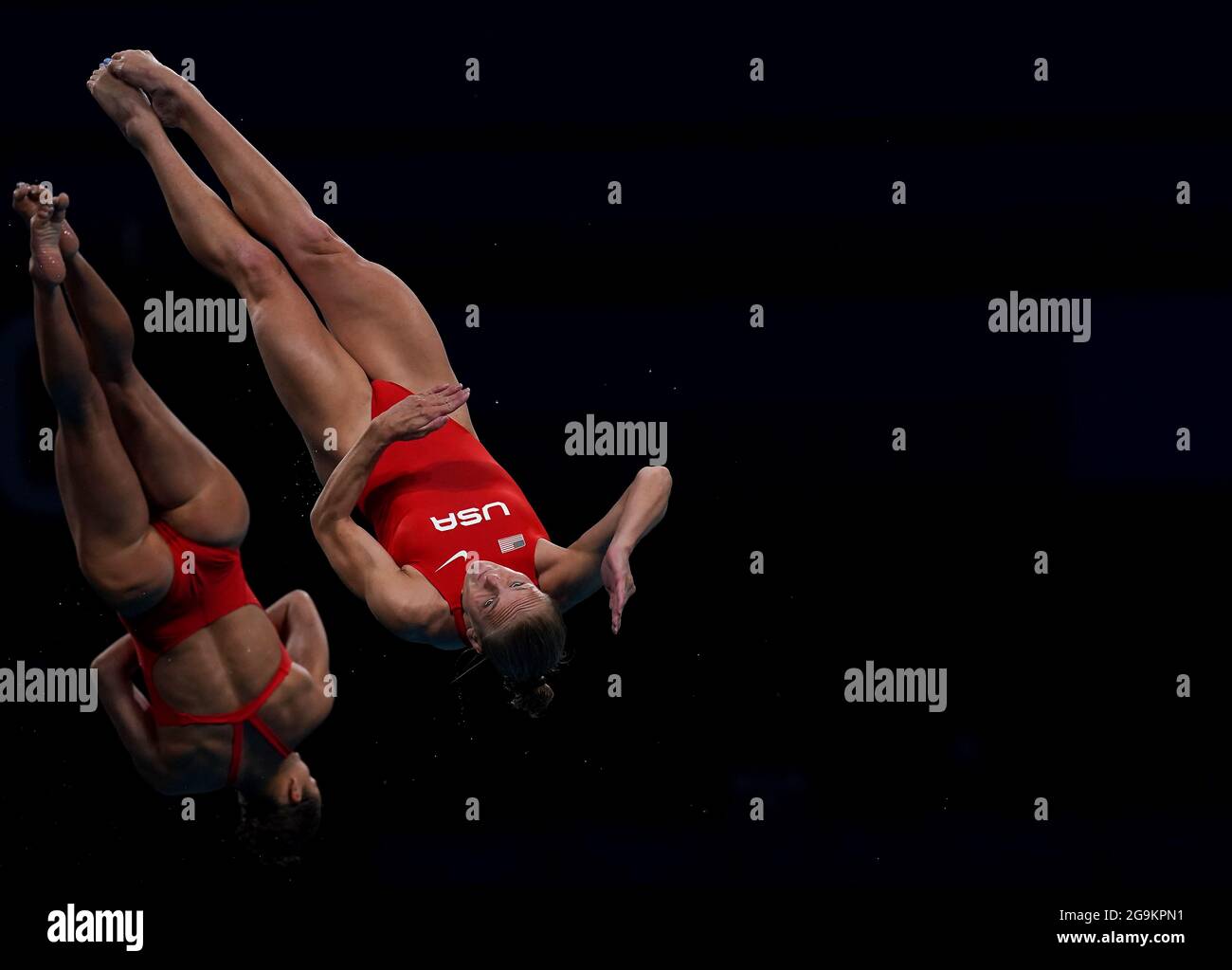 USA's Jessica Parratto and Delaney Schnell during the Women's ...