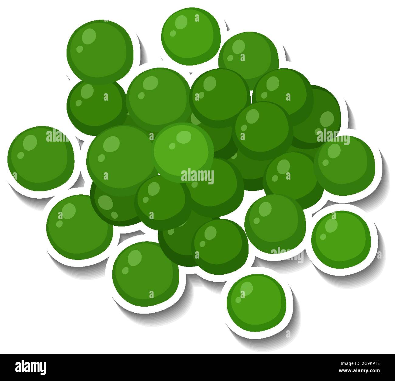 Many green spheres on white background illustration Stock Vector Image ...