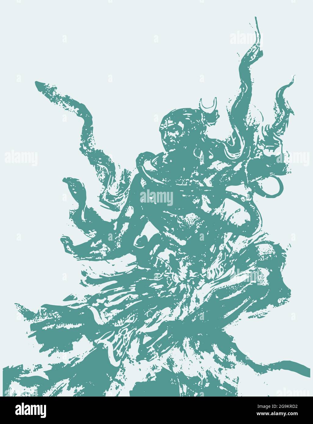 Sketch of Indian's powerful god Lord Shiva and his symbols with free ...