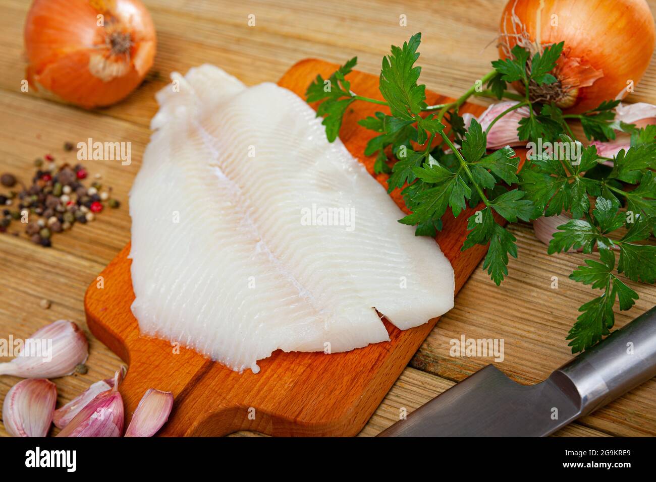 Halibut fillet hi-res stock photography and images - Alamy