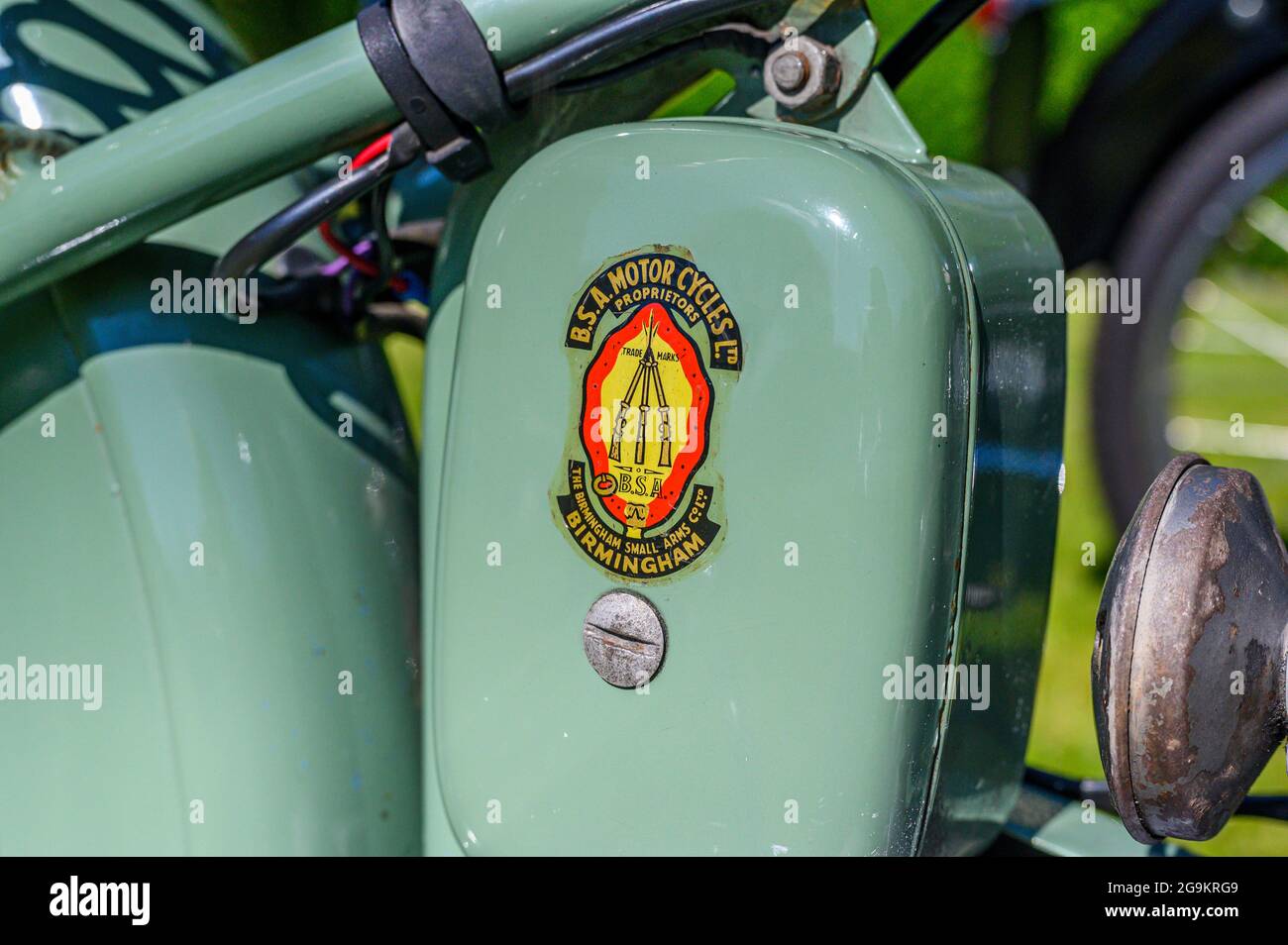 The 1955 D1 125cc BSA Bantam Motorcycle in original Mist Green colour ...