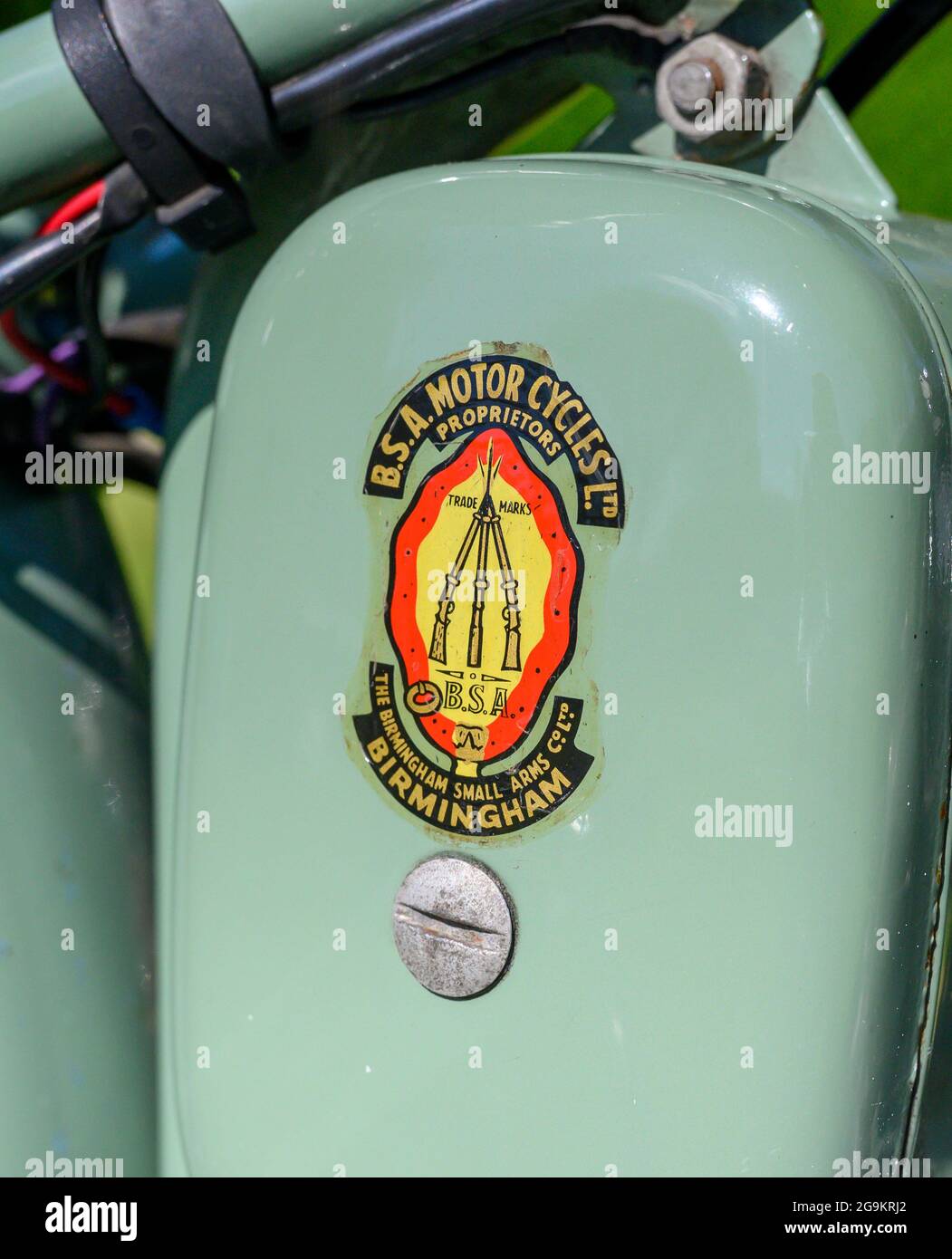 The 1955 D1 125cc BSA Bantam Motorcycle in original Mist Green colour ...