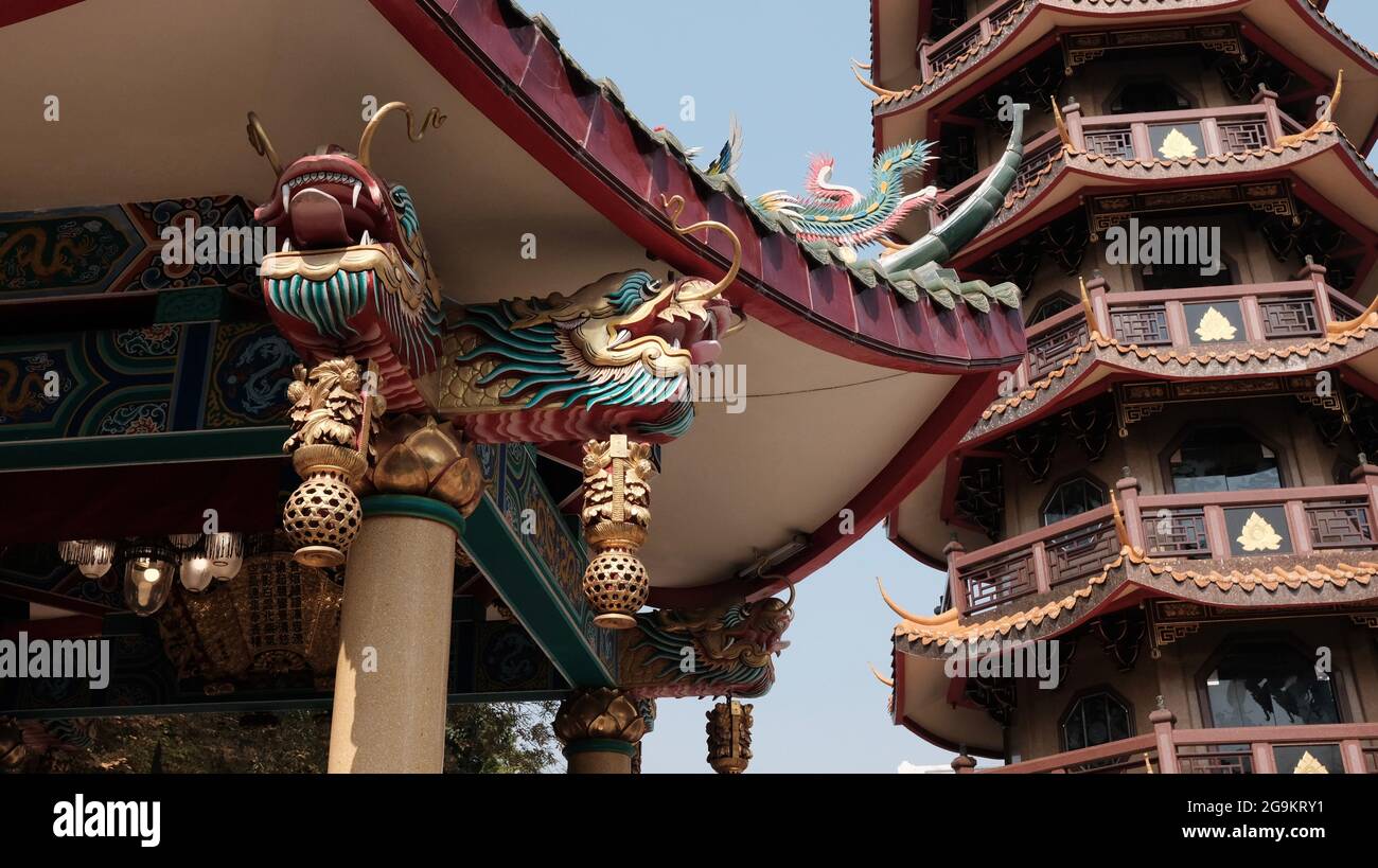 Chee Chin Khor Temple and Pagoda Tropical Khlong San Bangkok Thailand ...