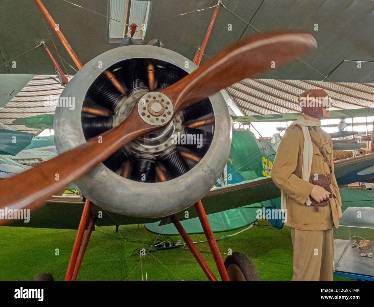 A replica of a Sopwith Camel fighter aircraft on display at the ...