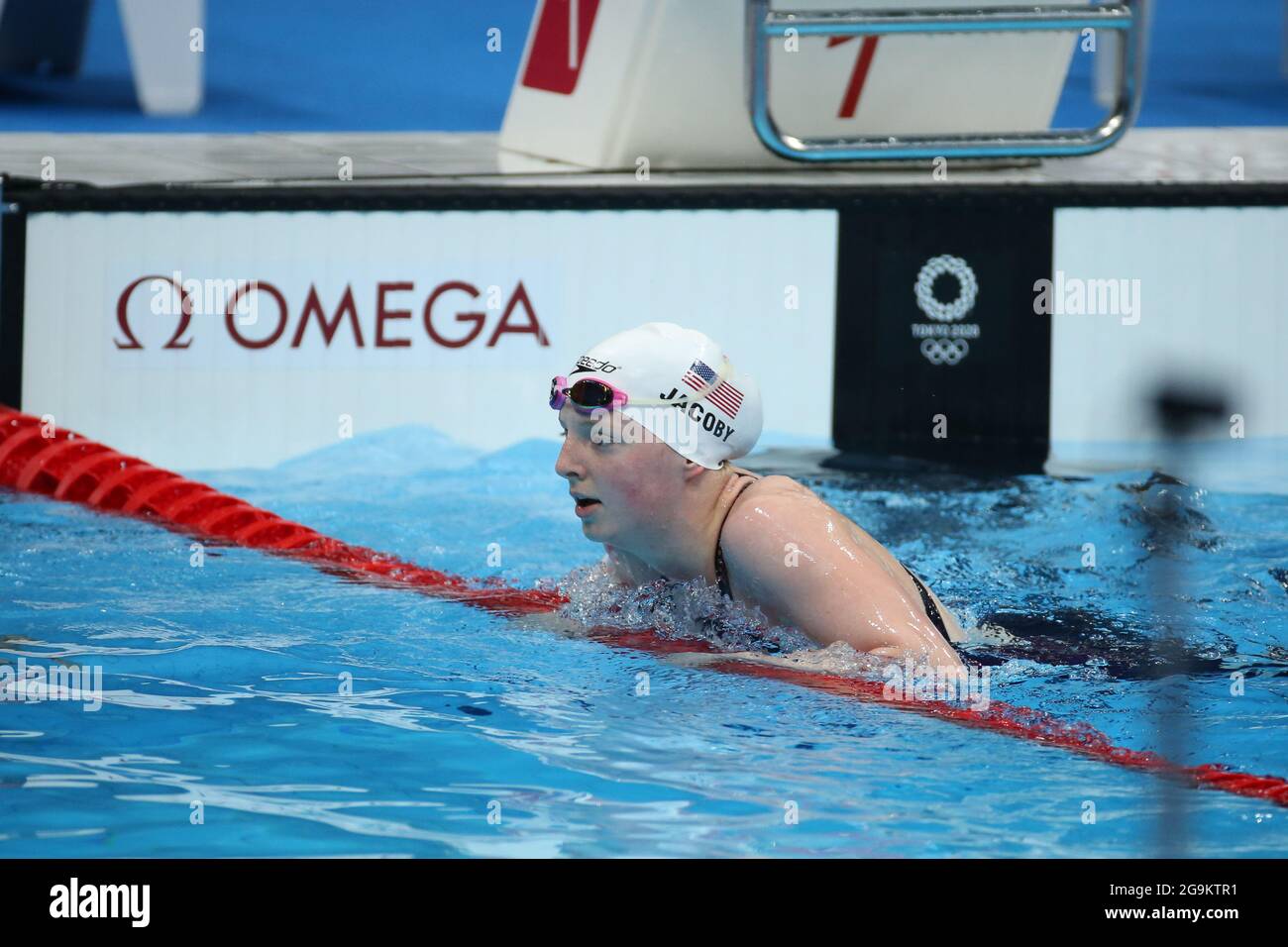 Tokyo, Japan. 26th July, 2021. Lydia JACOBY of the United States wins ...
