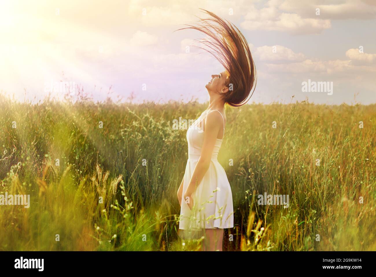 Shaking Hair In Sunlight High Resolution Stock Photography and Images ...